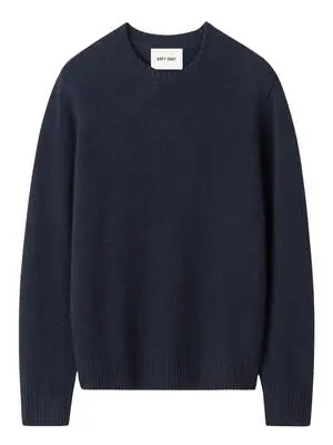 Soft Goat Chunky Crewneck Sweater By - Blue
