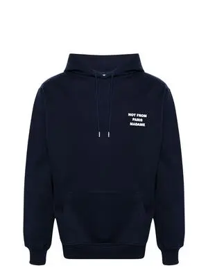 DROLE DE MONSIEUR DROLE DE MONSIEUR Slogan-Printed Drawstring Hoodie