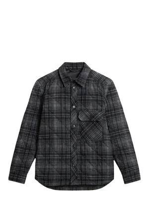 Woolrich Checked Quilted Shirt Jacket - Grey