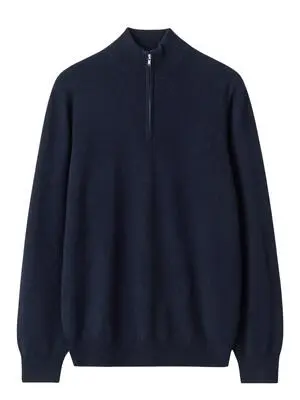 Soft Goat Half Zip - Blue