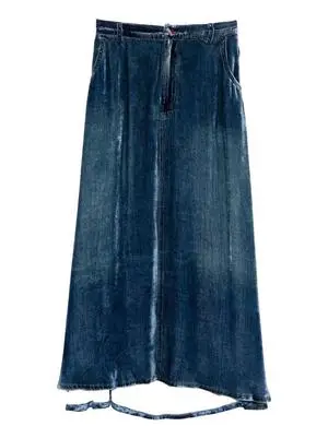 PIERRE-LOUIS MASCIA Printed Long Skirt By - Blue