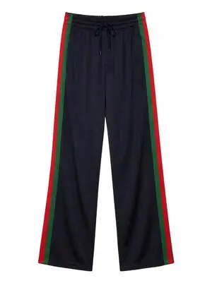 Gucci Web Detail Trousers - Blue