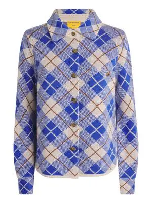 Guest In Residence Cashmere Plaid Dylan Shirt - Blue