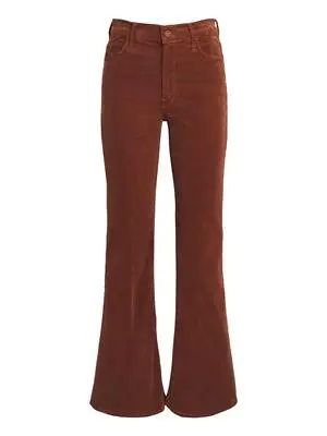 MOTHER Corduroy The Doozy Flared Trousers - Brown