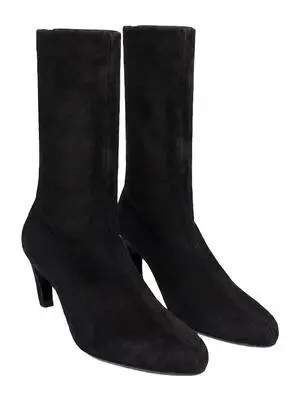 Victoria Beckham Harlow Mid Boot 55 Stretch Suede - Black