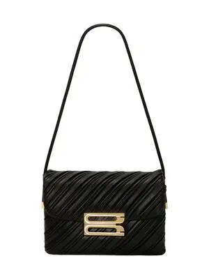 Victoria Beckham Soft Dorian Bag Pleated Nappa Black