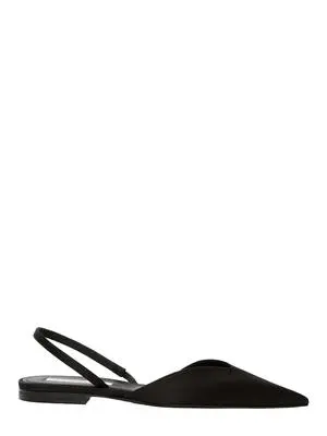 Victoria Beckham Angle Halter Back Flat Satin Black