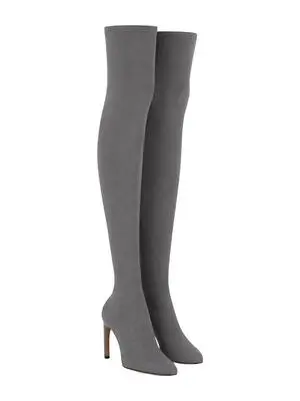 Victoria Beckham Harlow Thigh-high Boot 100 Jersey - Grey
