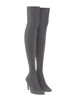 Victoria Beckham Harlow Thigh-high Boot 100 Jersey Grey