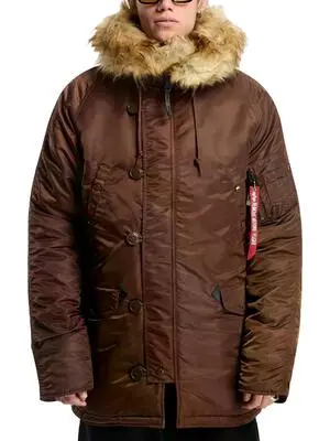 ALPHA INDUSTRIES N-3b Vf 59 Faux-fur Trim Jacket