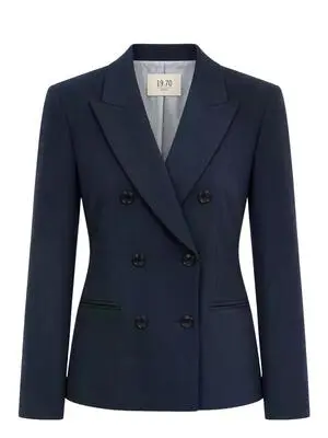Seventy Double-breasted Peaked-lapel Jacket - Blue