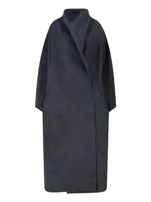 THE FRANKIE SHOP Leroy Funnel-neck Coat - Grey