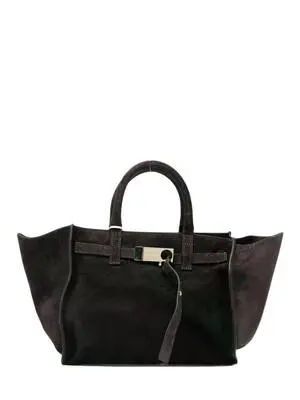 Benedetta Bruzziches Suede Buckle-fastening Tote Bag - Brown