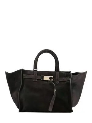 Benedetta Bruzziches Suede Buckle-fastening Tote Bag - Brown