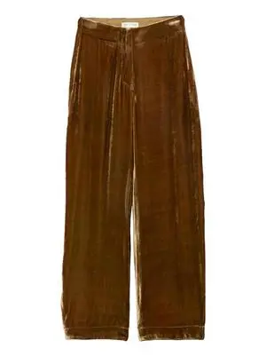 GENTRYPORTOFINO Velvet Trousers - Brown