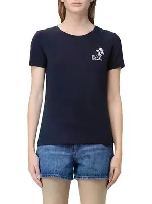 EA7 Palm Tree-print T-shirt - Blue