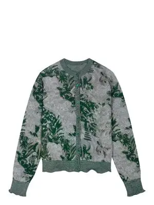 JNBY Jacquard-knit Cropped Cardigan - Grey