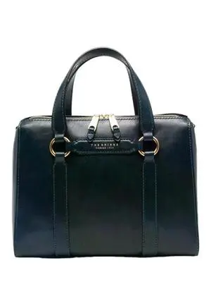 THE BRIDGE Logo-stamp Leather Tote Bag - Blue