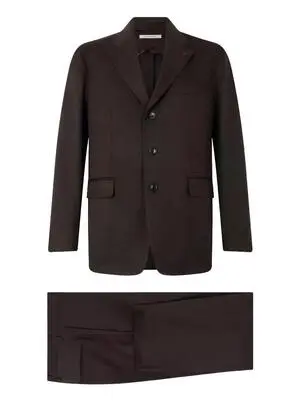 Tagliatore Notched-lapels Single-breasted Suit - Brown