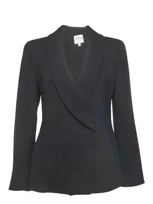 ARMANI Single-breasted Wool Blazer - Blue