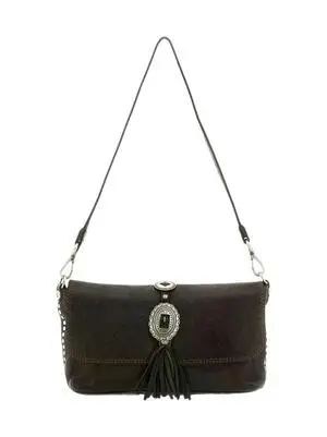 CAMPOMAGGI Artemisia Embellished Tassel-detail Shoulder Bag - Brown