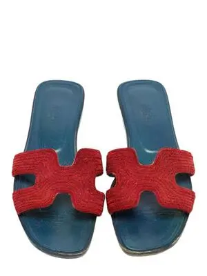Hermès Oran H-cutout Sandals - Red