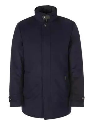 MOORER High-neck Coat - Blue