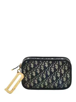 Dior 2018 Diorquake Oblique Canvas Clutch Bag - Blue