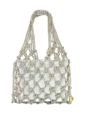 HIBOURAMA Carrie Crystal-embellished Tote Bag - Silver