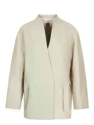 LESS Paneled-sleeve Stand-collar Jacket - Neutrals