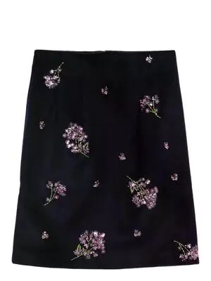 SHUSHU/TONG Sequin-embellished Short Straight Skirt - Blue