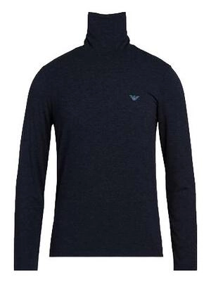 Emporio Armani T-shirt Size Viscose, Polyester, Elastane - Navy