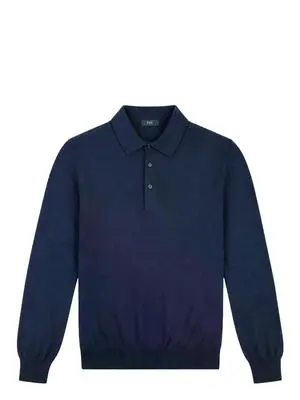 FAY Long-sleeve Polo Sweater - Blue