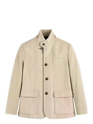 FAY Corduroy Lobster-clasp Jacket - Neutrals