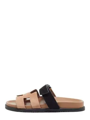 Hermès Chypre Cut-out Sandals Neutrals