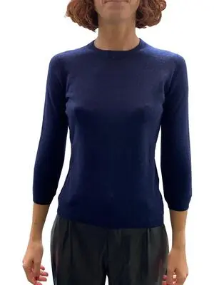 LA ROSE Maglia 3/4 Cashmere Blue - Blu