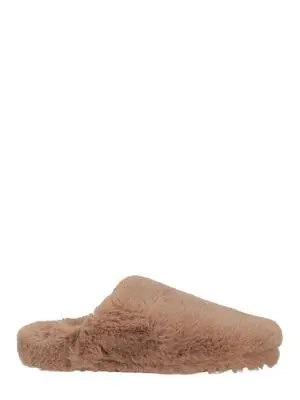 LA ROSE Furry Indoor Slippers - Camel