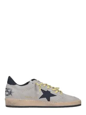 GOLDEN GOOSE Ballstar Suede Upper Toe And Spur Leather Star And Heel - Grey/blue