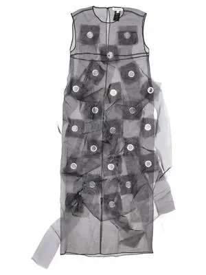 MERYLL ROGGE Embroidered Dress With Eyelets And Fringes - Black