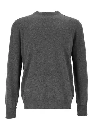 BALLANTYNE R Neck Pullover - Grey