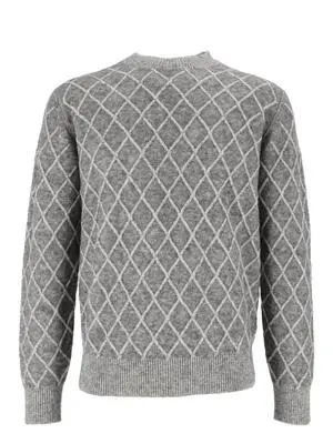 BALLANTYNE R Neck Pullover - Grey
