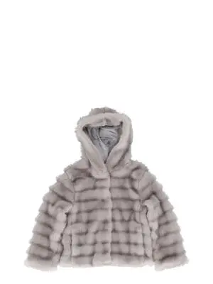 Monnalisa Pelliccia Hoodie Peluche - Grey