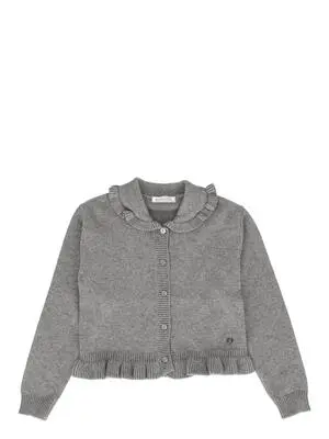 Monnalisa Basic Cardigan Cotone Lan - Grey