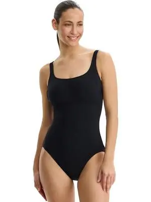 GOTTEX Tutti Frutti Square Neck One Piece Swimsuit - Black