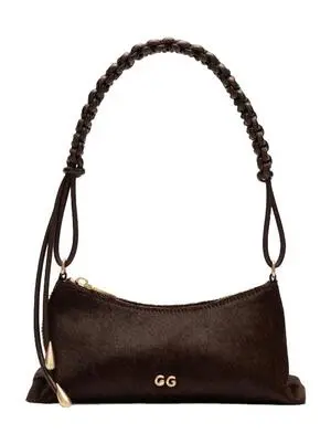 Cult Gaia Osa Calf Hair Shoulder Bag - Dark Java