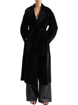 ARMA Rien Genuine Shearling Coat - Black