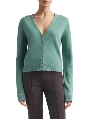 HIGH SPORT Cardigen Cotton & Cashmere Cardigan - Sage