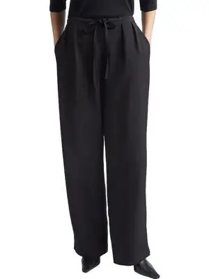 Loulou De Saison Ellon Straight Leg Pants - Black