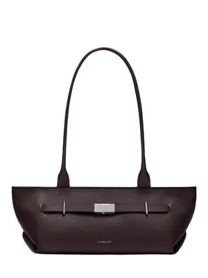 DEMELLIER The New York Leather Shoulder Bag - Bordeaux
