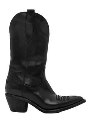 FAUZIAN JEUNESSE Embroidered Leather Boots - Black
